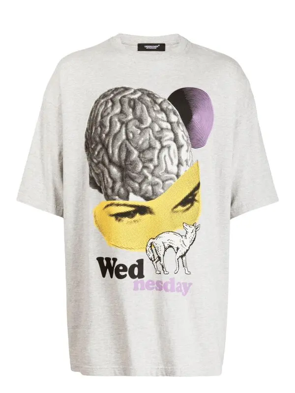 UNDERCOVERISM Graphic-print Cotton T-shirt - Grey