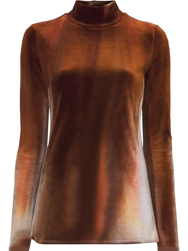 Proenza Schouler Ice Dyed Velvet Top - Brown