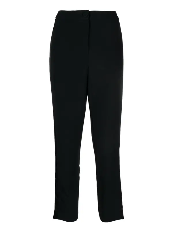 Federica Tosi Satin-trimmed Ankle-length Trousers - Black