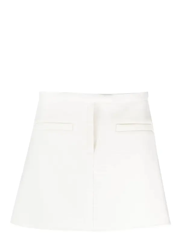 COURREGES Crepe Trapeze Miniskirt - White