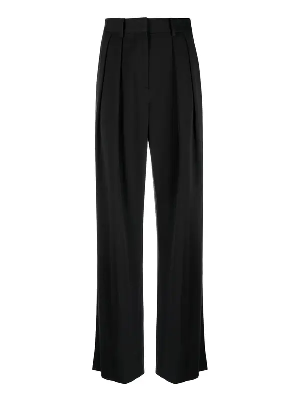 Staud Luisa Pleated Trousers - Black