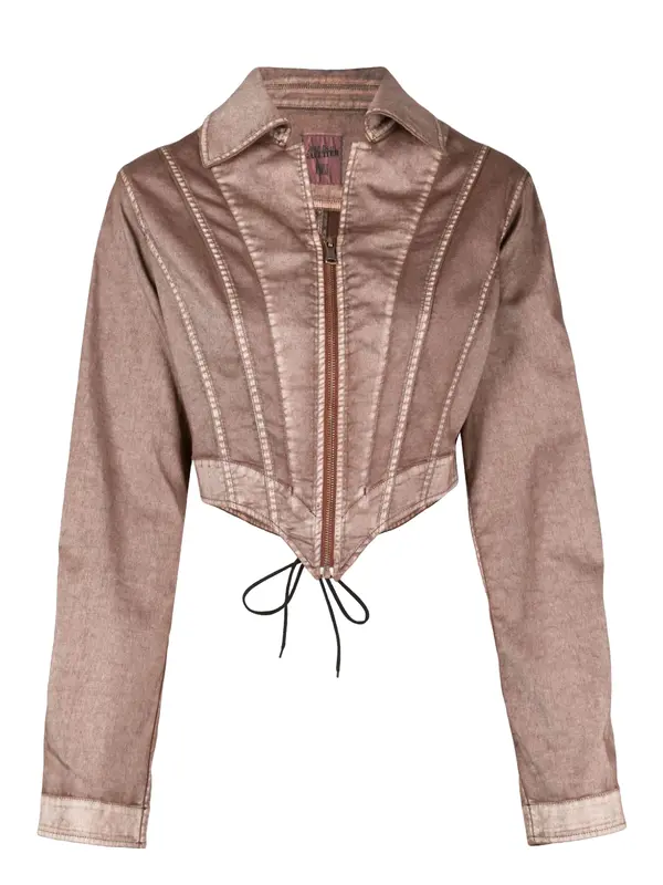 Jean Paul Gaultier Cropped Corset-style Jacket - Brown