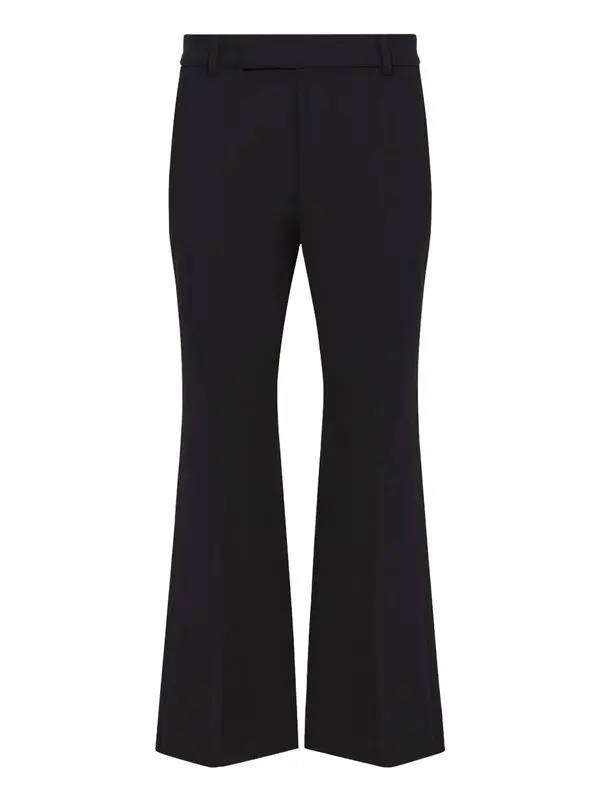 Proenza Schouler Marlene Tropical Wool Kick-flare Pants - Black