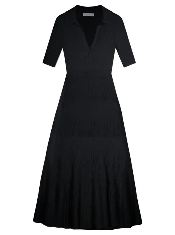 Simkhai Pati Polo Midi-dress - Black