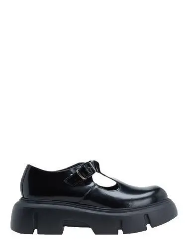 8 BY YOOX Polished Leather Chunky Mary Jane Loafers - Black
