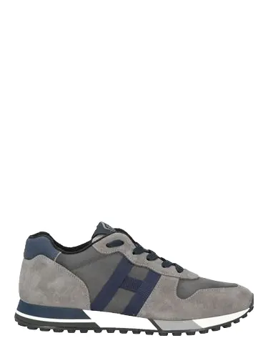 Hogan Sneakers Taupe Size Leather, Textile Fibers - Grey