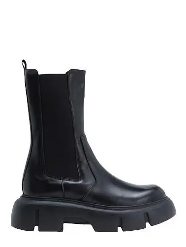 8 BY YOOX Leather High Chelsea Boots - Black