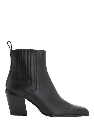 8 BY YOOX Leather Western Chelsea Ankle Boots - Black