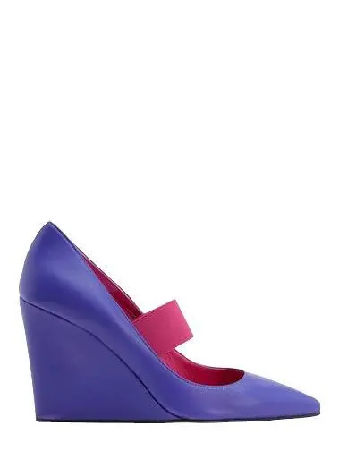 8 BY YOOX Leather Pointed-toe Platform Pumps - Purple