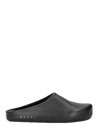 Marni Leather Mules - Black