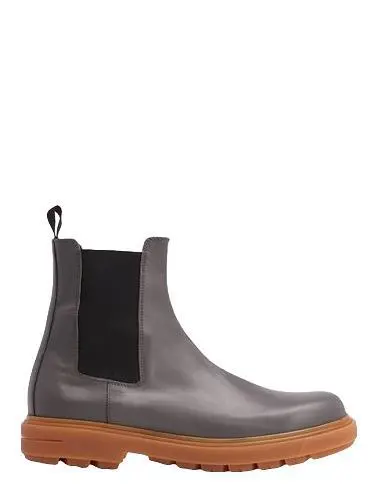 8 BY YOOX Leather Chelsea Boots - Grey