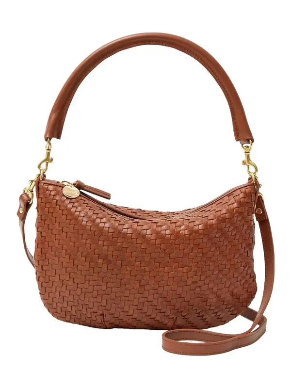 Clare V. Petit Moyen Woven Messenger Bag - Hazelnut