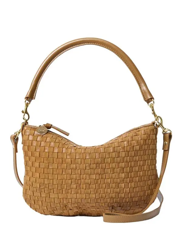 Clare V. Petit Moyen Woven Messenger Bag - Sequoia