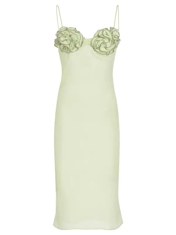 Coperni Rosette Mini Dress - Green