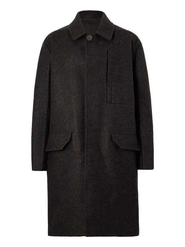 Rick Owens Jumbo Mélange Wool-felt Coat - Brown