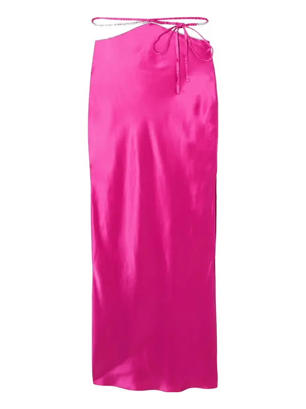 Michael Lo Sordo Cutout Crystal-embellished Maxi Skirt - Bright Pink