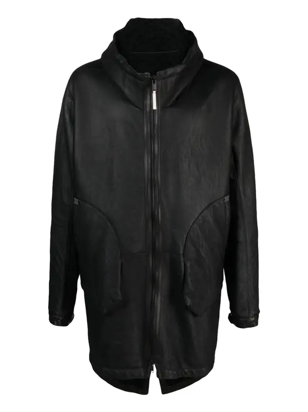 ISAAC SELLAM EXPERIENCE Zip-up Hooded Coat - Black