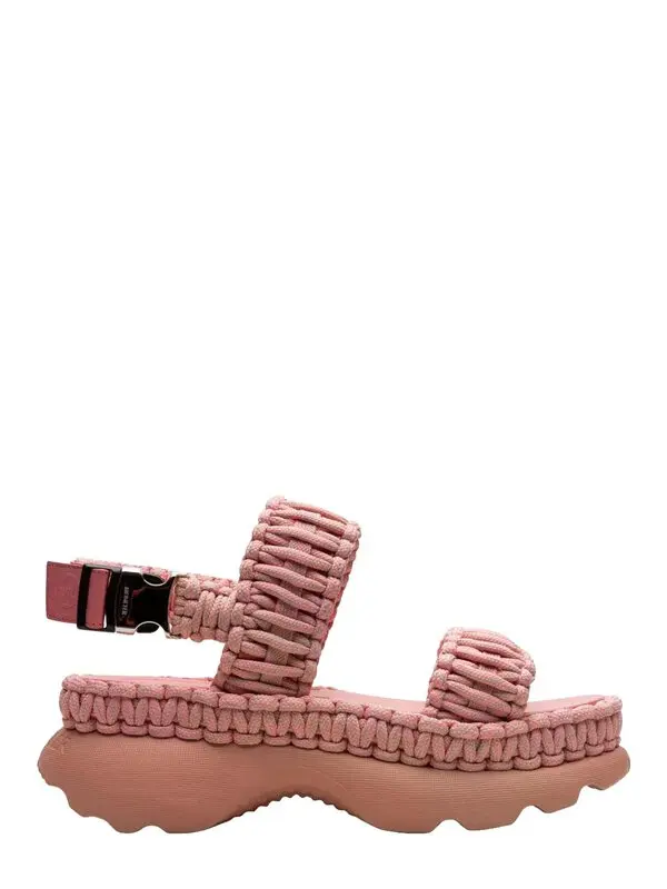Moncler Belay Woven Open-toe Sandals - Pink