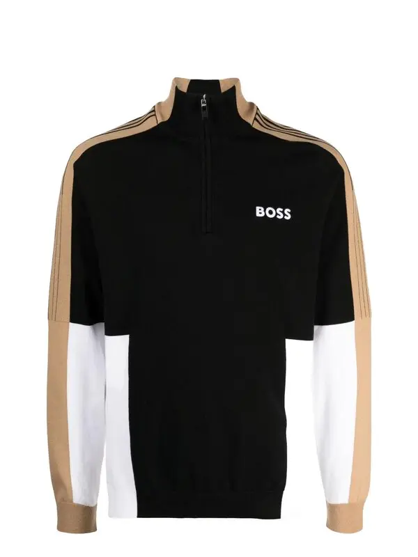 BOSS Zolkar Colour-block Sweatshirt - Black
