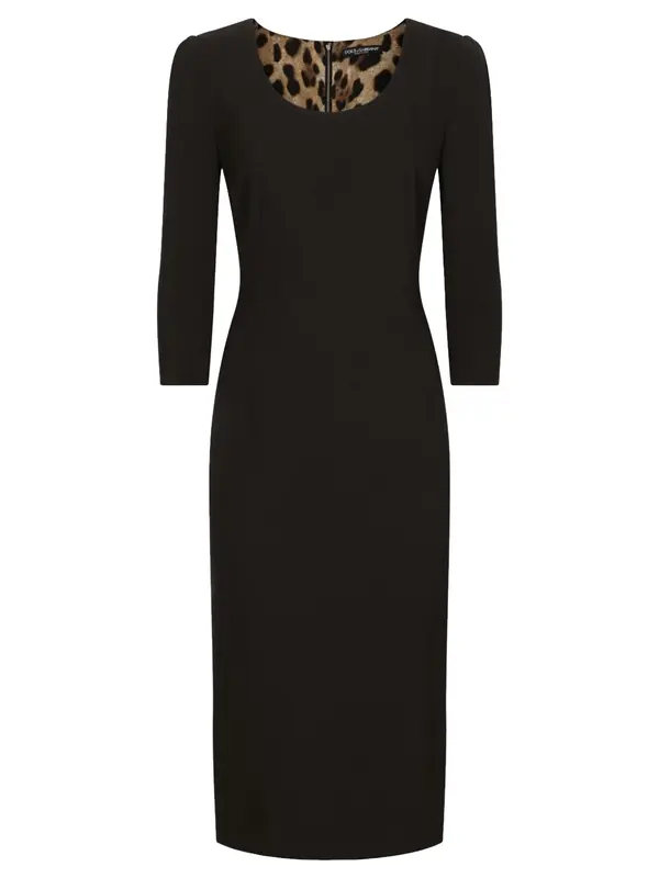 Dolce & Gabbana Wool-blend Midi Dress - Black