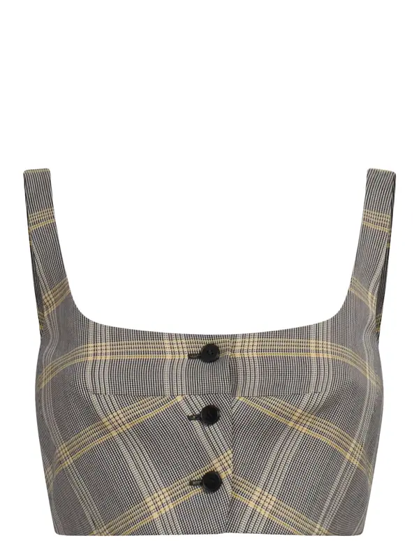 Marni Virgin Wool-blend Cropped Top - Grey