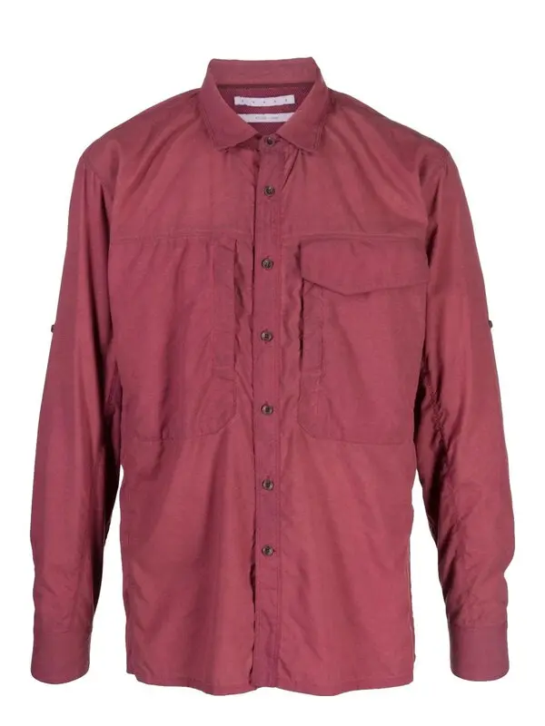 RANRA Spread-collar Button-up Shirt - Red