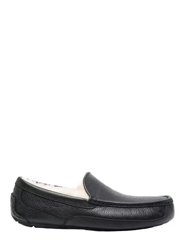 UGG Ascot Leather Slippers - Black
