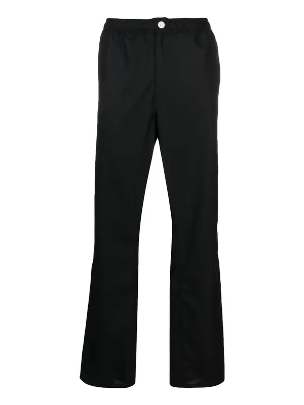 SOULLAND Straight-leg Wool Trousers - Black