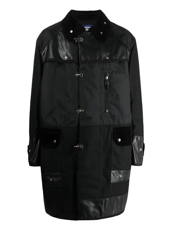 Junya Watanabe Panelled Single-breasted Parka - Black