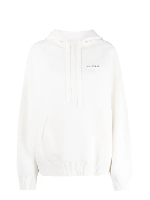 Casablanca Casa Sport Ribbed Hoodie - Neutrals