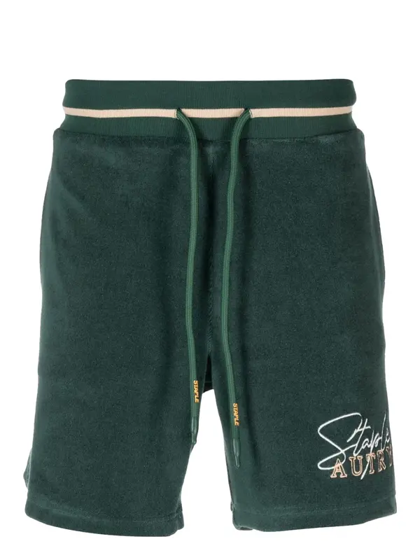 AUTRY Logo-embroidered Track Shorts - Green