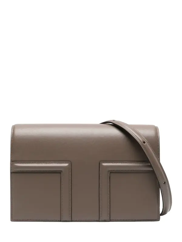 TOTEME T-flap Leather Shoulder Bag - Brown