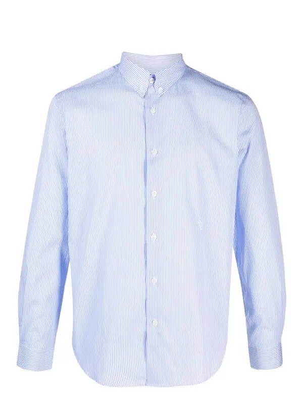 SPORTY & RICH Src Striped Cotton Shirt - Blue