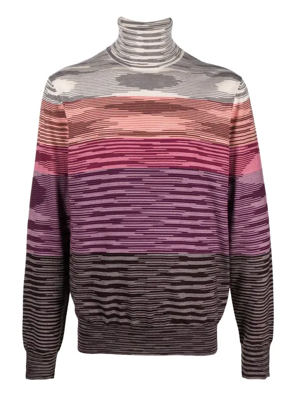 Missoni Intarsia-knit Wool Jumper - Pink