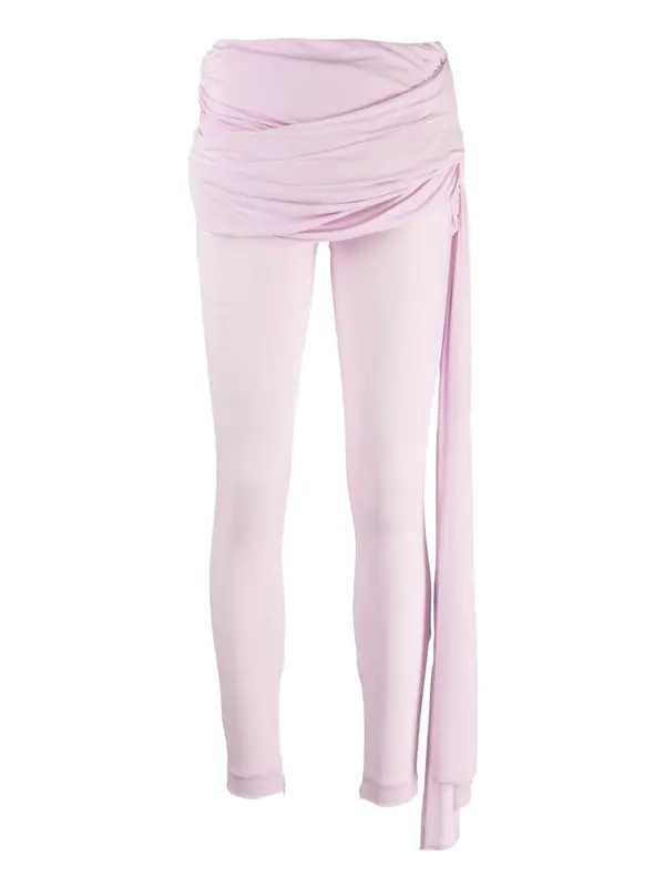 Magda Butrym Sash-detail Jersey Leggings - Pink