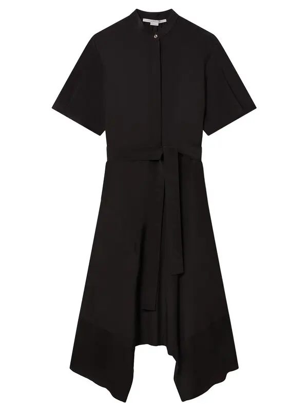 Stella McCartney Silk Crêpe De Chine Shirt Dress - Black