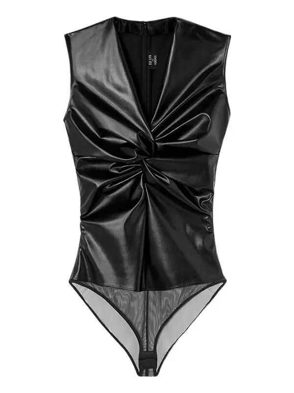 Versace Knotted Bodysuit - Black