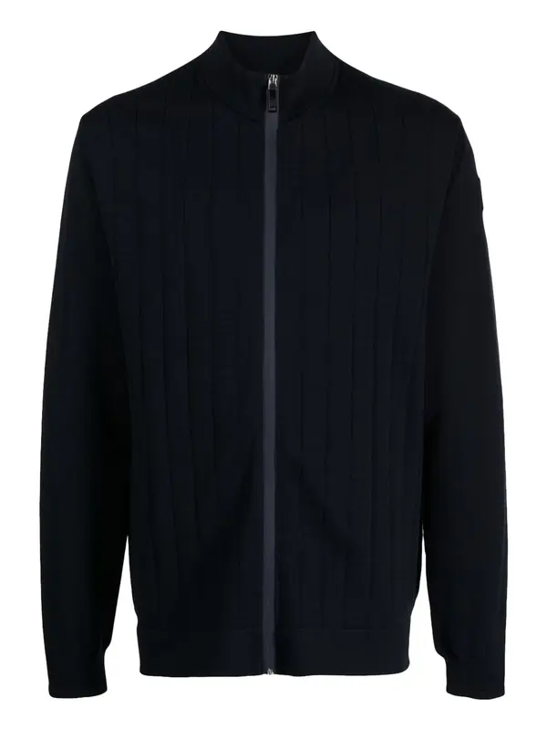 BOSS Zardin Zip-up Cardigan - Blue