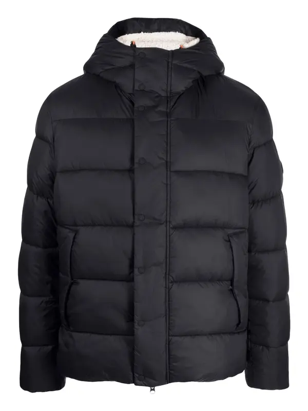 SAVE THE DUCK Hooded Quilted Jacket - Black