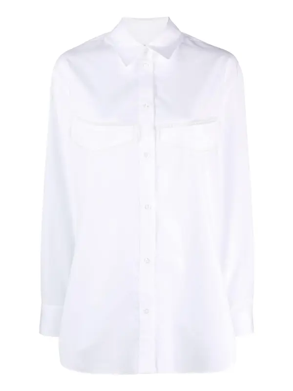Simone Rocha Long-sleeve Cotton Shirt - White