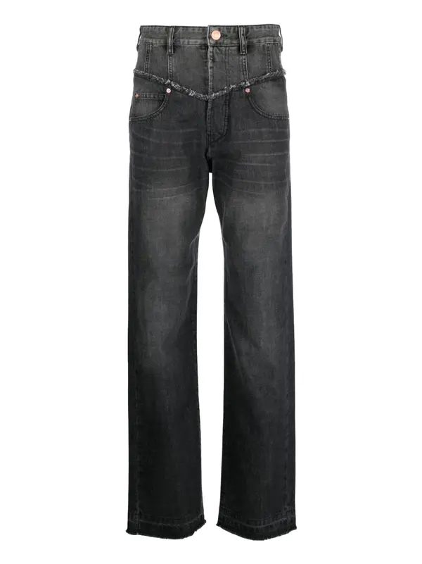 Isabel Marant Noemie Straight-leg Jeans - Black