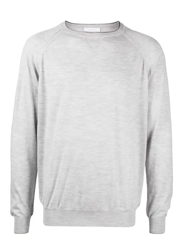 CRUCIANI Piped-trim Crew-neck Jumper - Grey
