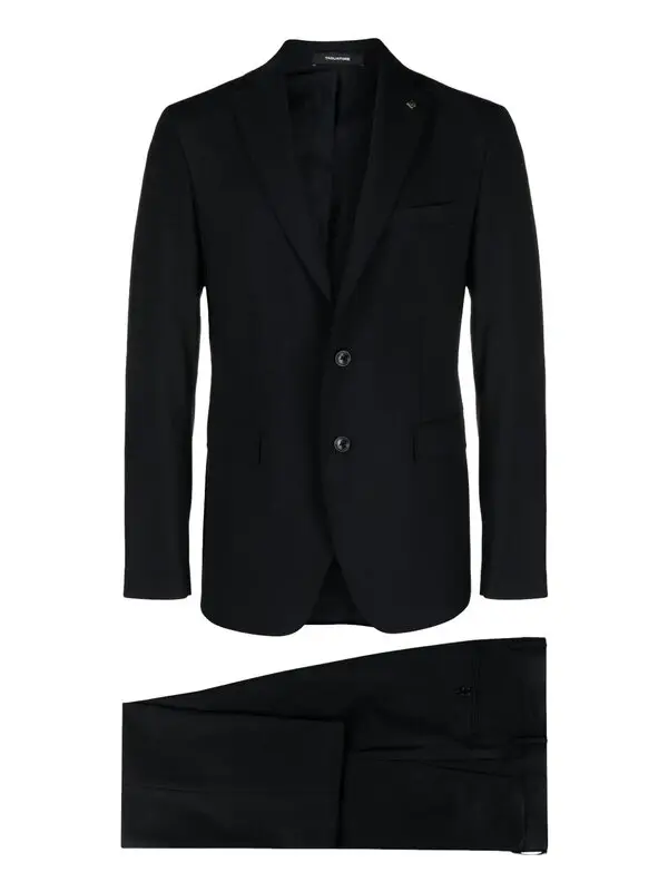 Tagliatore Single-breasted Virgin Wool Suit - Blue
