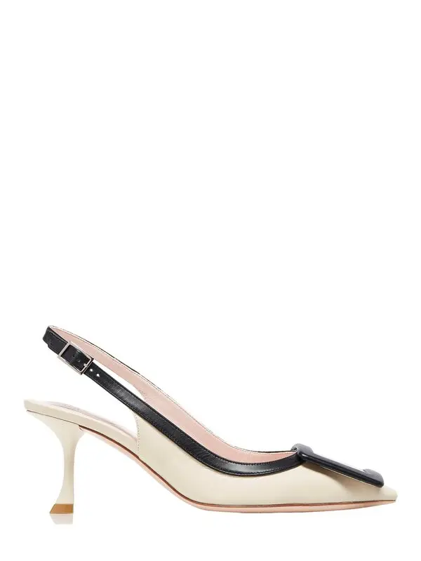 ROGER VIVIER Viv In The City Slingback Pumps - Neutral
