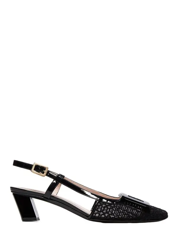 ROGER VIVIER Jacquard Slingback Pumps - Black