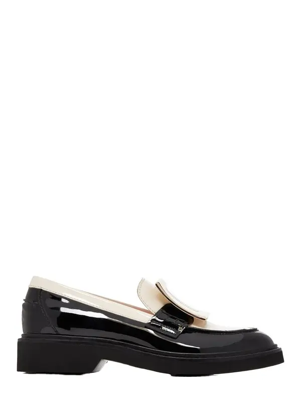 ROGER VIVIER Viv' Rangers Buckle-embellished Loafers - Black