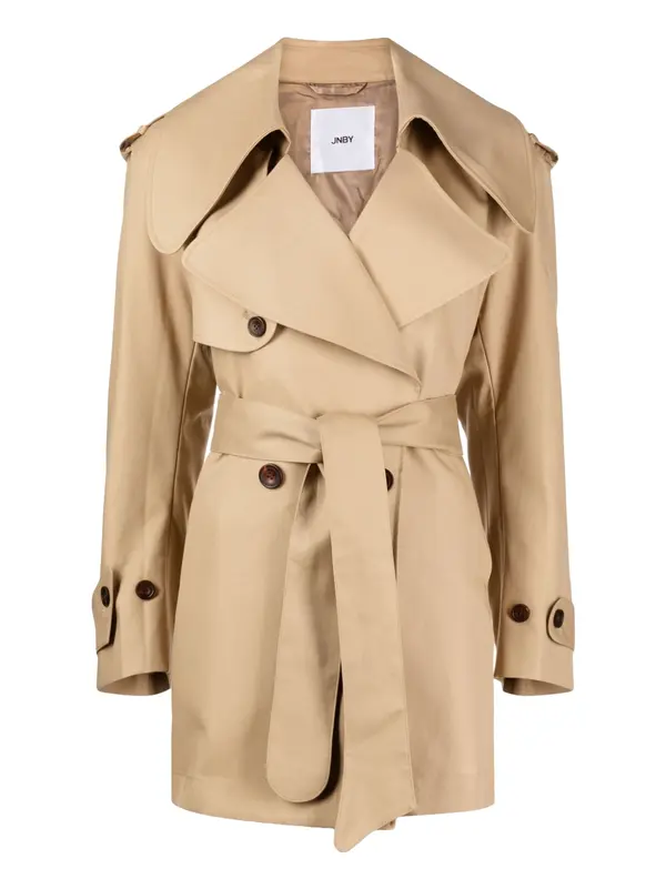 JNBY Belted Double-breasted Trench Coat - Brown