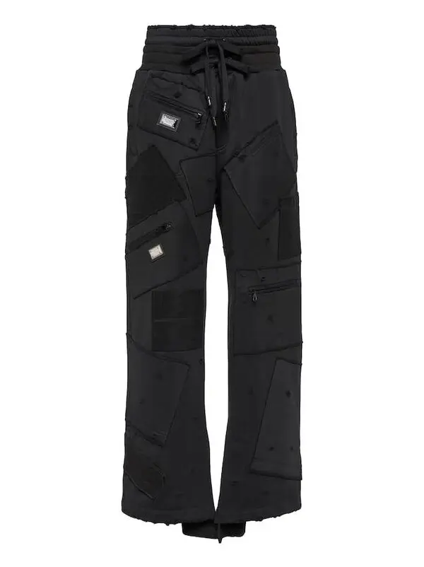 Dolce & Gabbana Logo Tag Jersey Jogging Pants - Black
