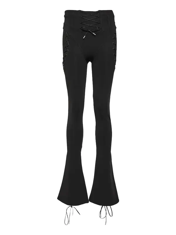 Off-White Laced Flared Pants - Black