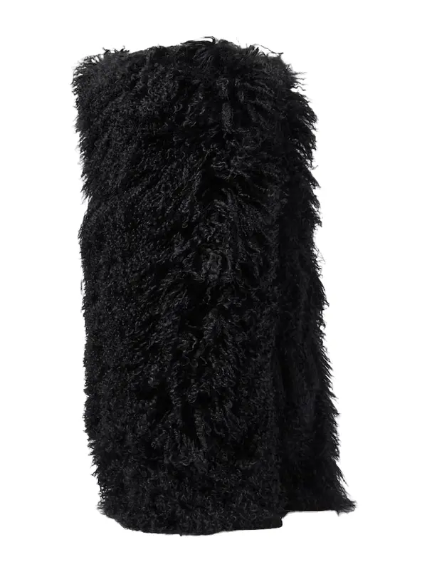 Paris Texas Shearling Boots - Black